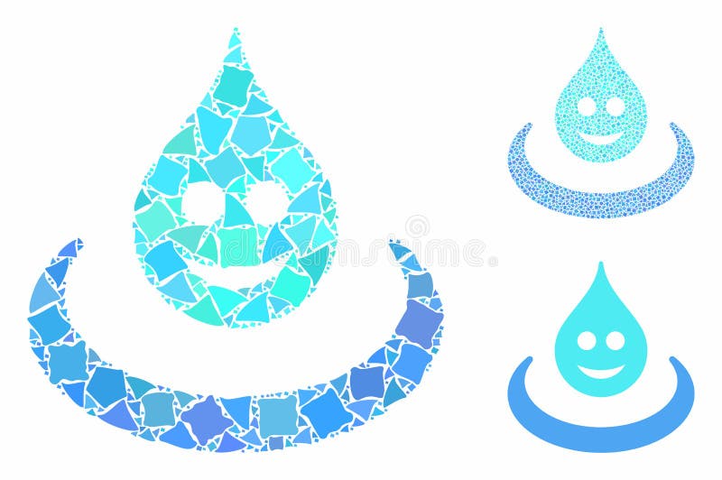 Smile Drop Ripple Composition Icon of Uneven Elements Stock ...