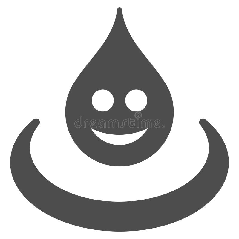 Smile Drop Ripple Flat Icon Stock Illustration - Illustration of ...
