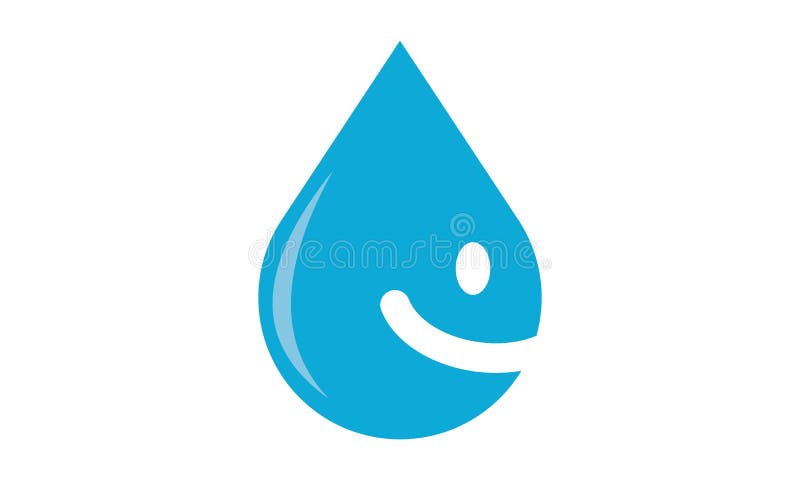 Smiley Water Drop. Vector Icon Stock Vector - Illustration of isolated ...