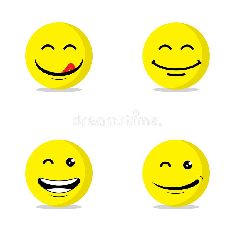 Smile Emote Vector Template Design Stock Vector - Illustration of ...