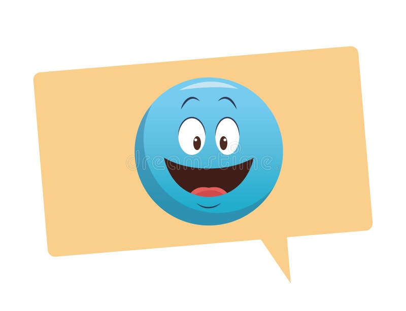 Smile Emoticon in Bubble Scribble Stock Vector - Illustration of ...