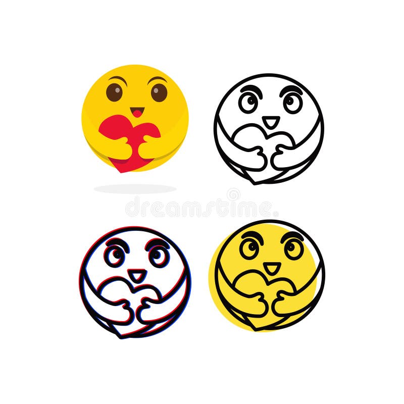 Smile Emoticon Character Vector Template Design Illustration Stock ...