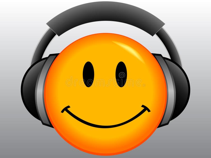 Emoticon DJ stock vector. Illustration of single, icon - 25935166