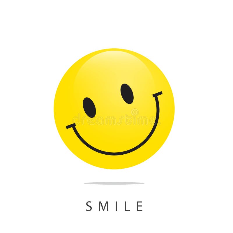 Smile Emoticon Vector Template Design Illustration Stock Vector ...
