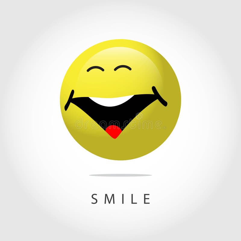 Smile Emoticon Vector Template Design Illustration Stock Vector ...