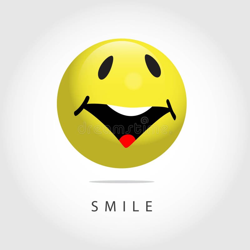 Smile Emoticon Vector Template Design Illustration Stock Vector ...