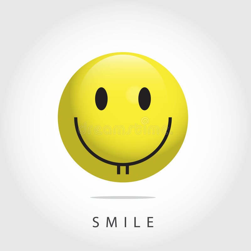 Smile Emoticon Vector Template Design Illustration Stock Vector ...