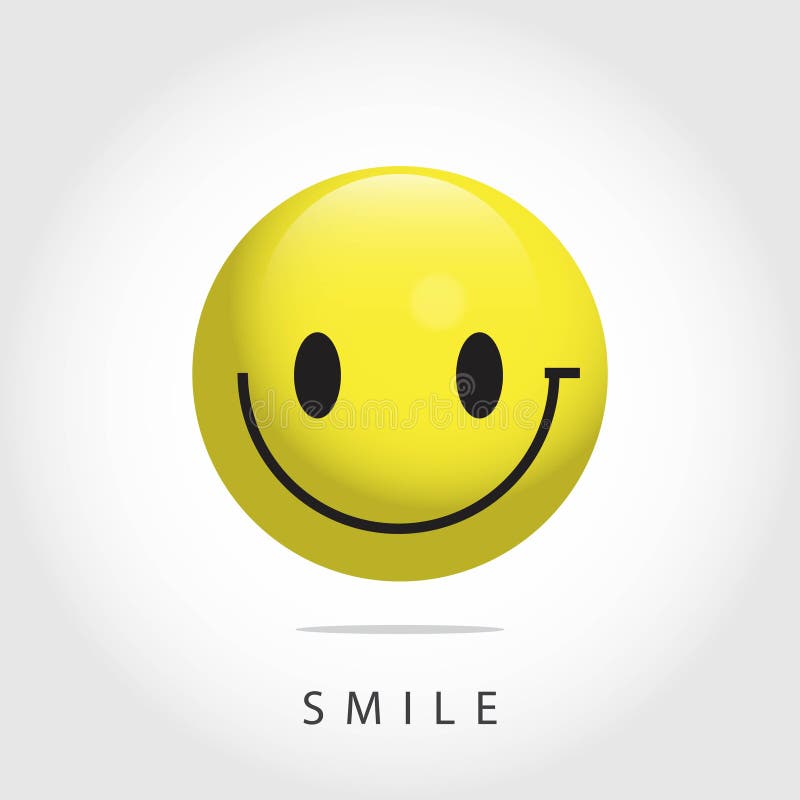 Smile Emoticon Vector Template Design Illustration Stock Vector ...