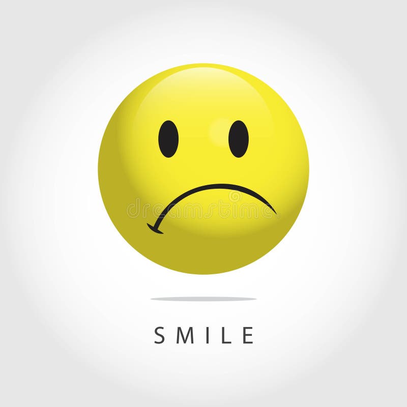 Smile Emoticon Vector Template Design Illustration Stock Vector ...