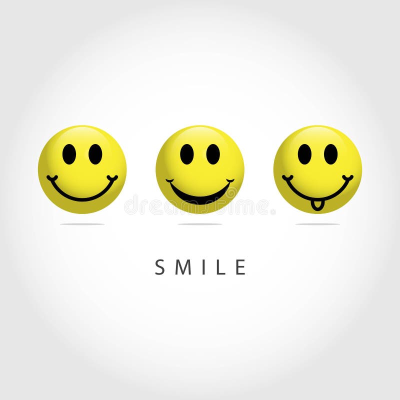 Smile Emoticon Vector Template Design Illustration Stock Vector ...