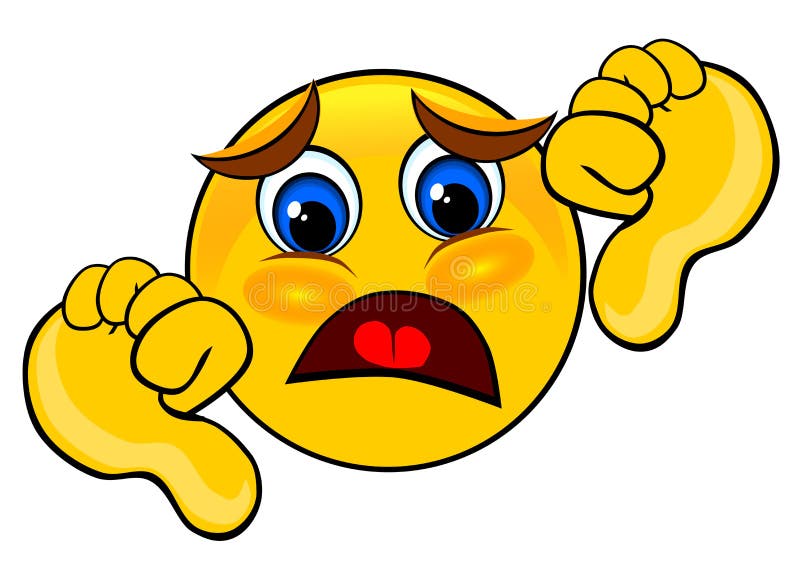 Smile emoticons unliked stock illustration. Illustration of cheerful ...