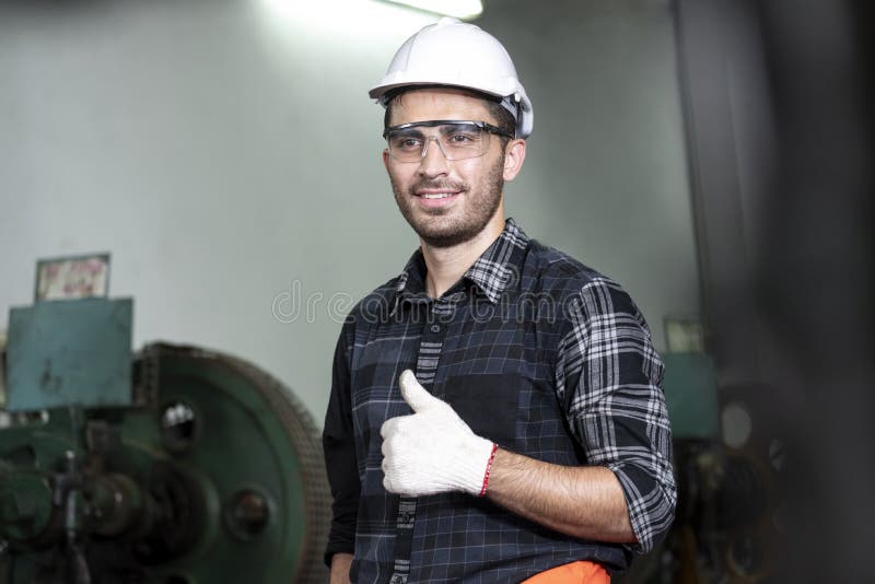 Smile Engineer Checking and Inspect Quality of Industrail Machine in ...