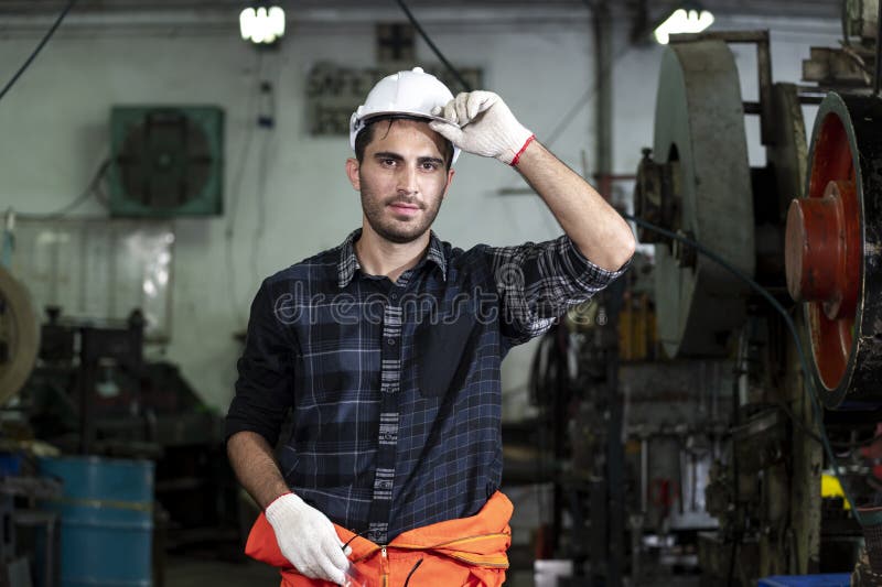 Smile Engineer Checking and Inspect Quality of Industrail Machine in ...