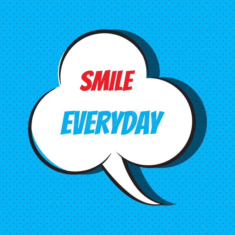 Smile Everyday. Hand Drawn Style Typography Poster With Inspirational ...