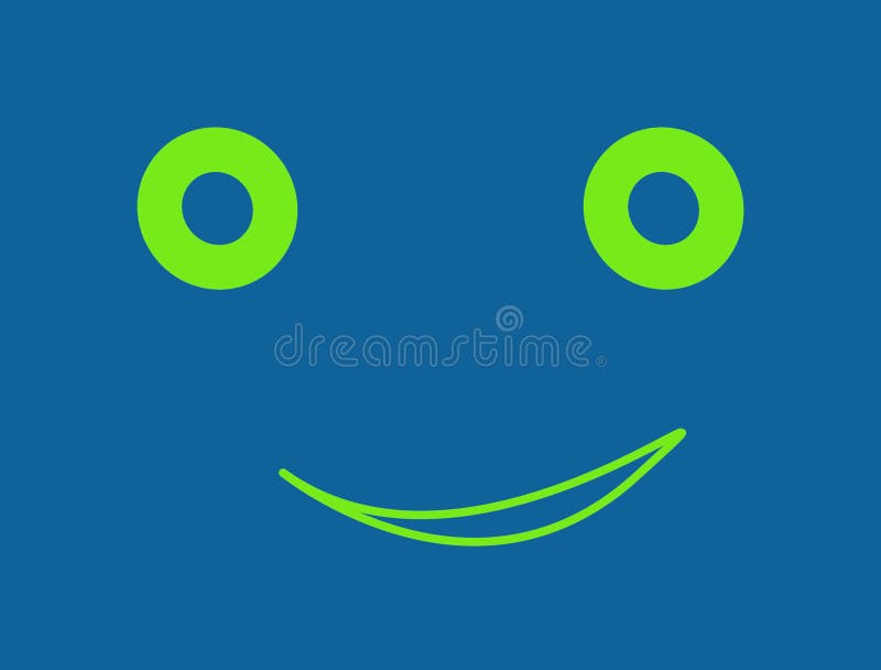 Smile face 2D illustration stock illustration. Illustration of font ...