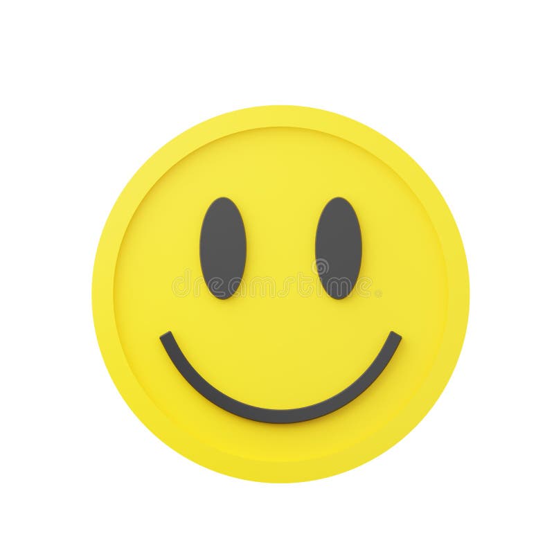 Smile Face 3d Render Illustration. Stock Illustration - Illustration of ...
