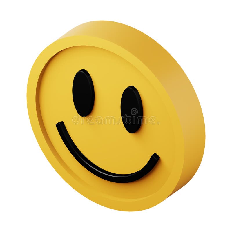 Smile Face High Quality 3d Render Illustration Icon. Stock Illustration ...