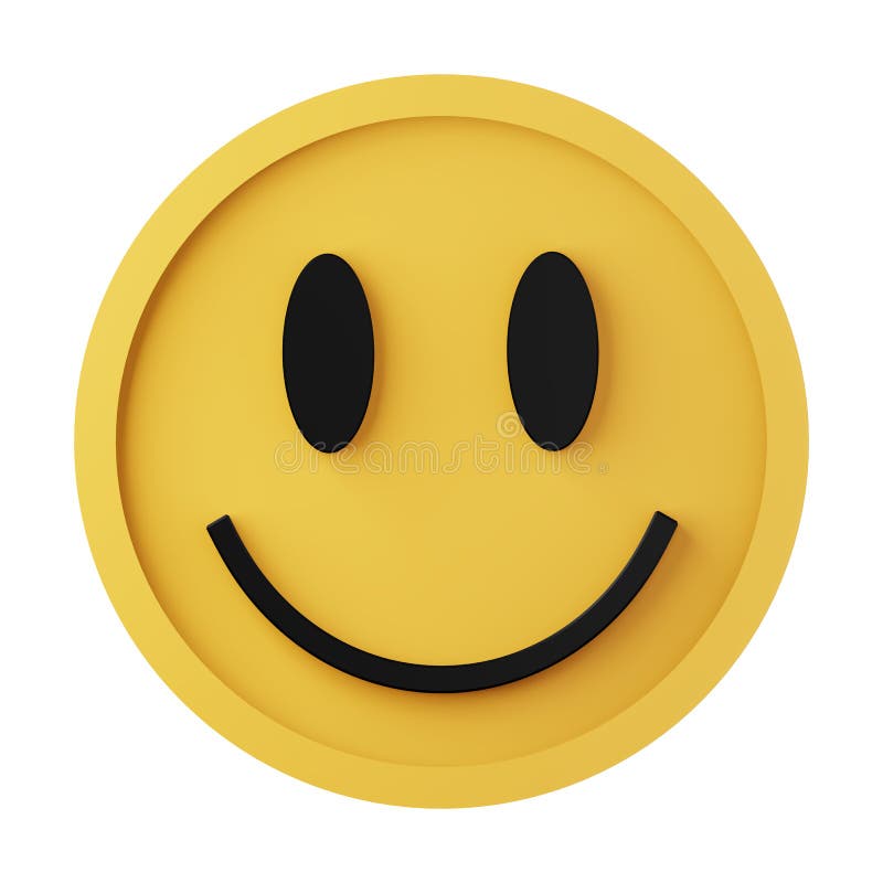 Smile Face High Quality 3d Render Illustration Icon. Stock Illustration ...