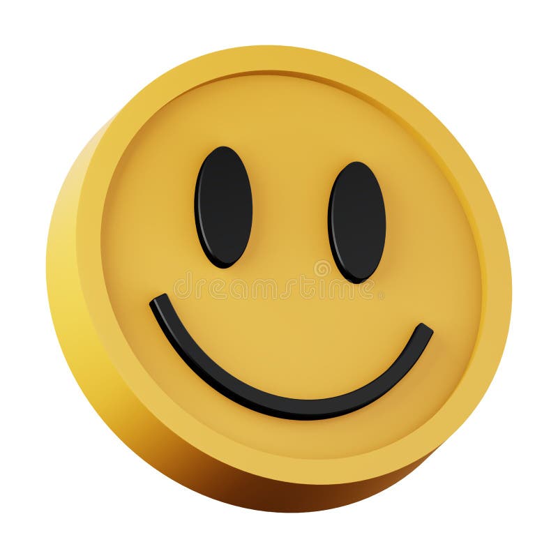 Smile Face High Quality 3d Render Illustration Icon. Stock Illustration ...