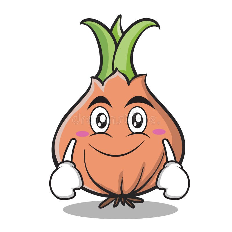 Smile Face Onion Character Cartoon Stock Vector - Illustration of ...