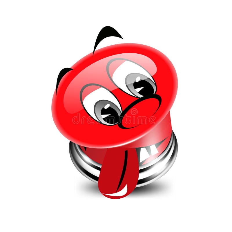 Smile Face Red Circle Icon. Vector Illustration. Stock Vector ...