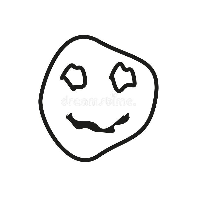 Smile Face. Satisfy Sign of People. Vector Illustration. EPS 10 Stock ...