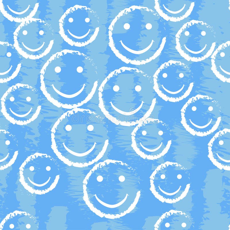 Smile Face Seamless Pattern. Vector Background Texture Stock Vector ...