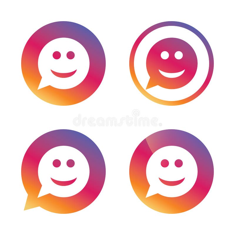 Smile Face Sign Icon. Smiley Symbol. Stock Vector - Illustration of ...