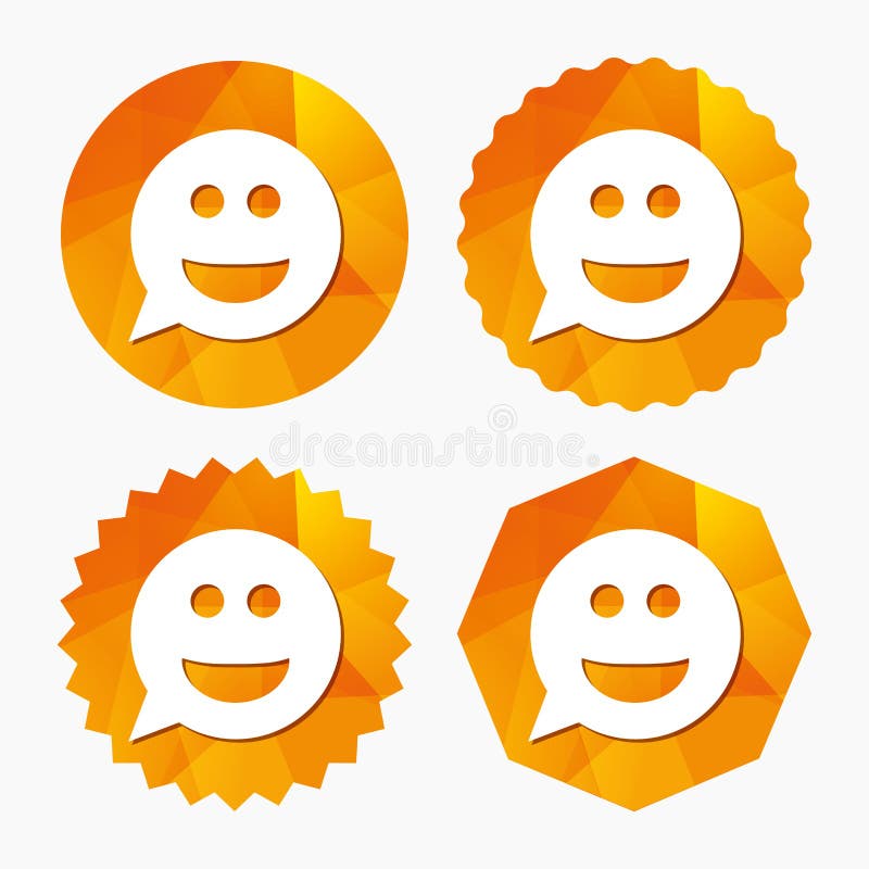 Smile Face Sign Icon. Smiley Symbol. Stock Vector - Illustration of ...