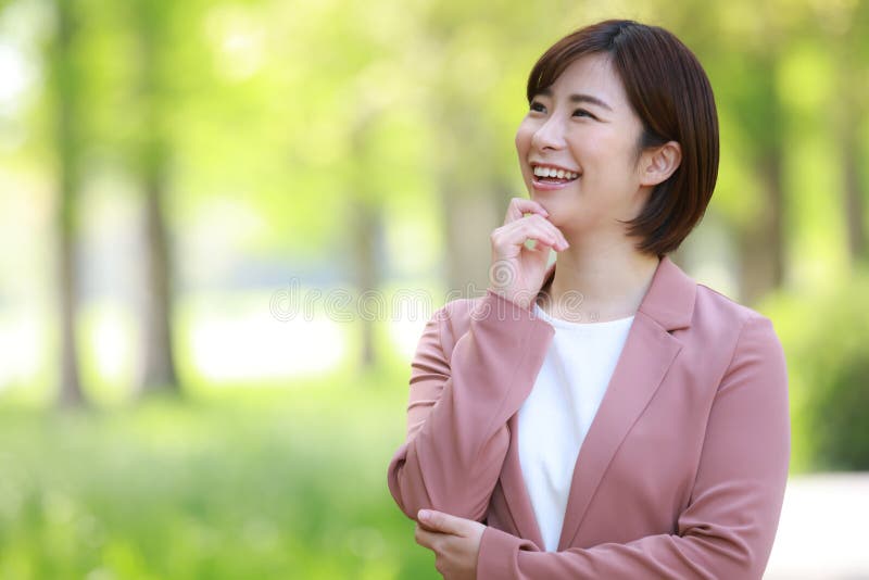 Smile female employee stock image. Image of model, employee - 238942465