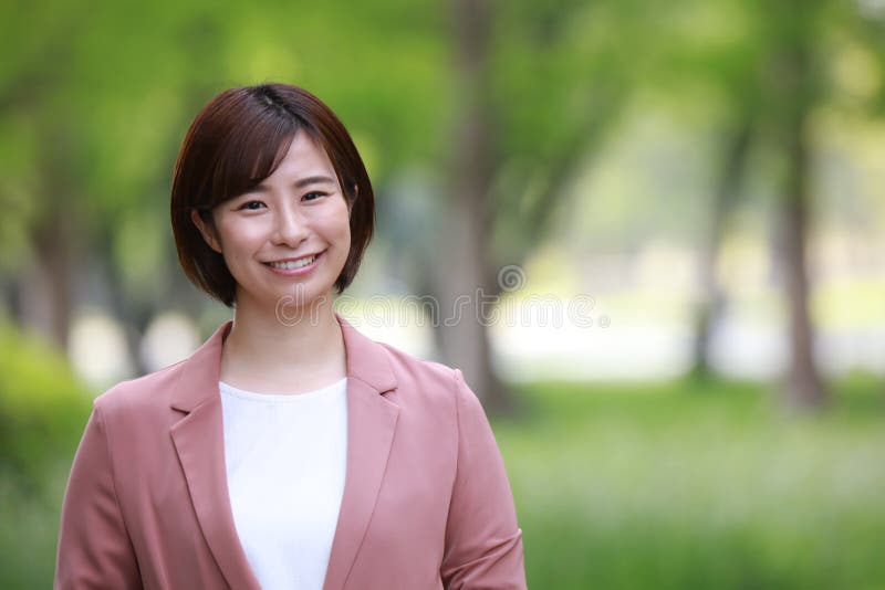 Smile female employee stock photo. Image of fashion - 238942896
