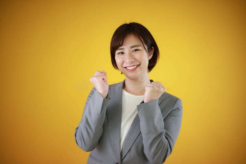 Smile female employee stock photo. Image of indoors - 242459544