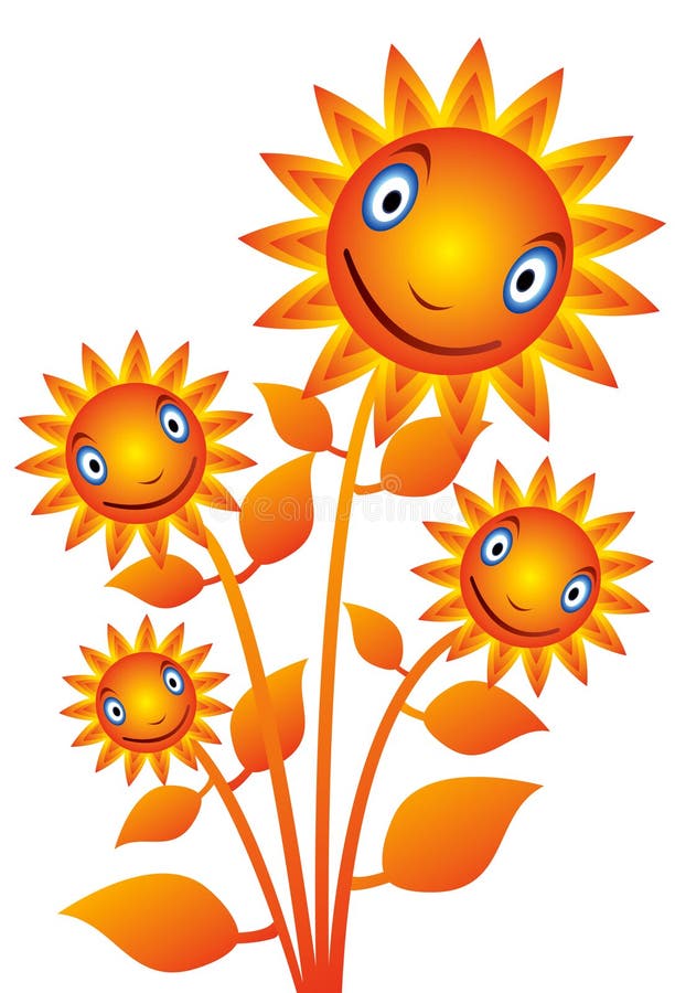 Smile flower 1 stock illustration. Illustration of sweet - 865758