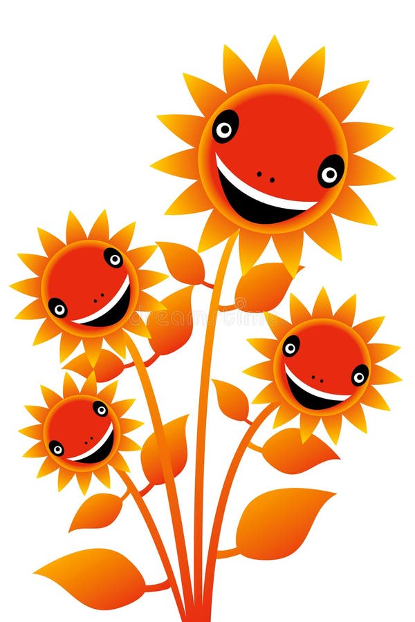Smile flower 4 stock illustration. Illustration of nature - 865701