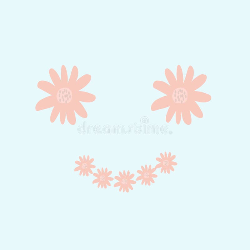 Smile flower sticker stock vector. Illustration of logo - 280720916