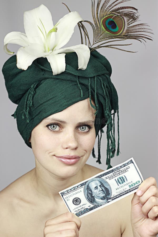 Smile of the Girl with Money Stock Photo - Image of gamble, money: 21487776