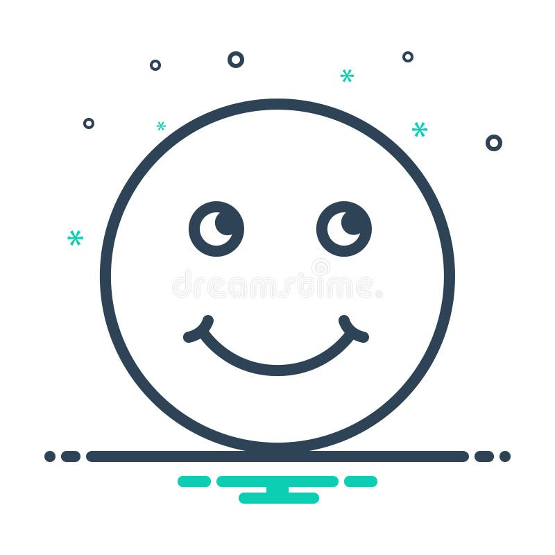 Black Mix Icon for Smile, Deride and Jest Stock Illustration ...