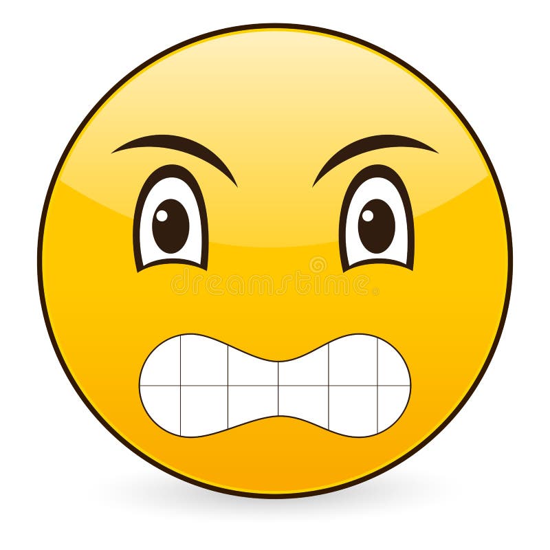 Angry smiley face stock vector. Illustration of angry - 4796550