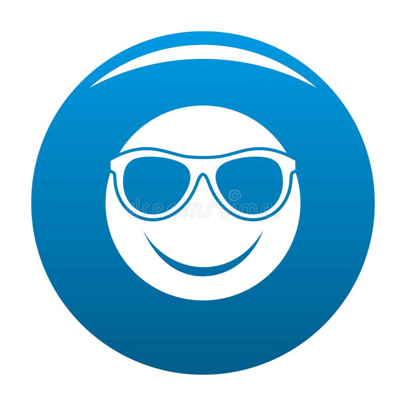 Smile icon blue stock illustration. Illustration of object - 123265444
