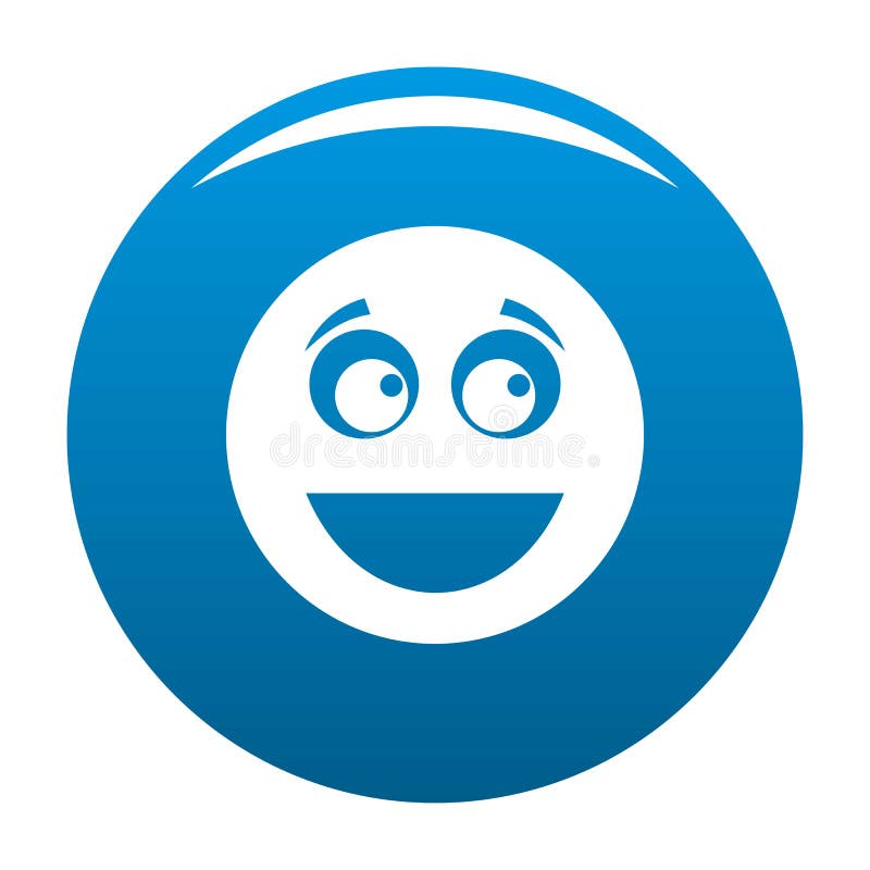 Smile icon blue stock illustration. Illustration of element - 123756833