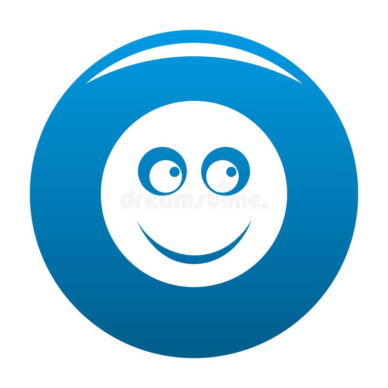 Smile icon blue stock illustration. Illustration of logo - 123756920