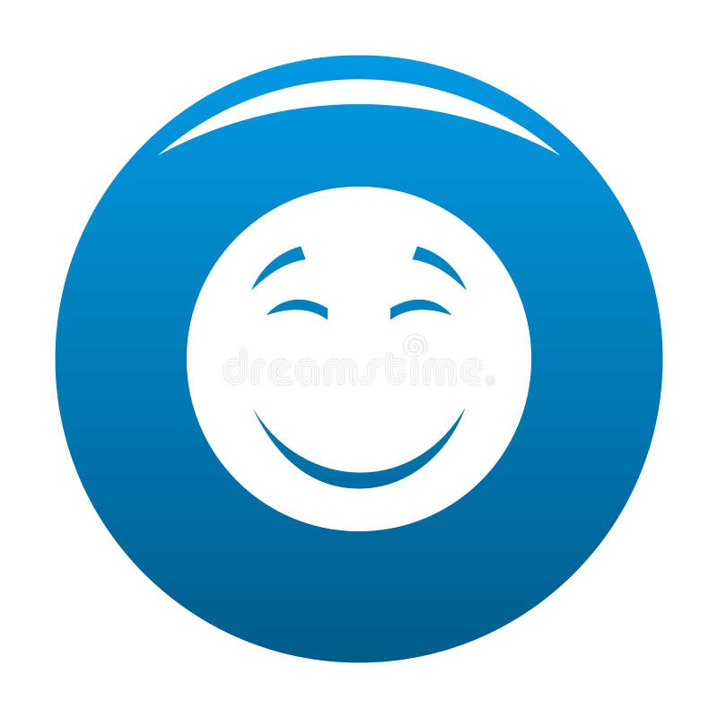Smile icon blue vector stock vector. Illustration of celebration ...