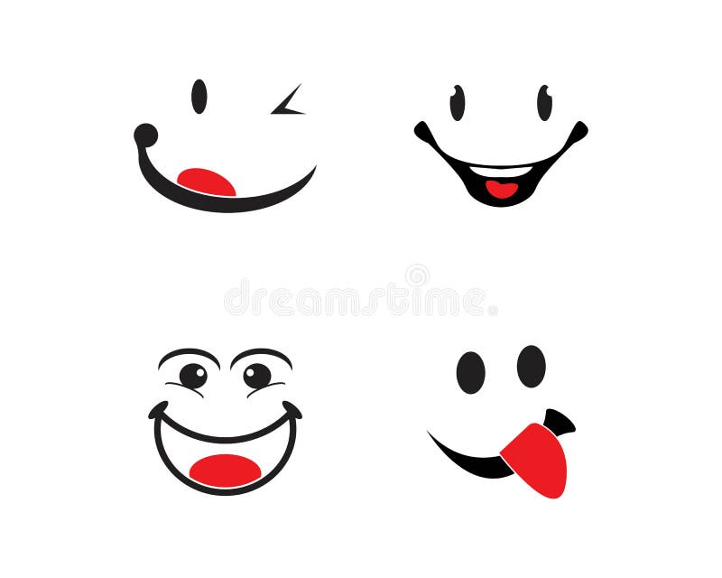 Smile Icon Logo Vector Template Stock Vector - Illustration of style ...