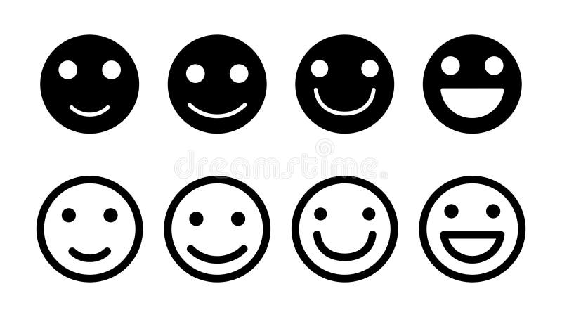 Smile Icon . Smile Emoticon Icon. Feedback Stock Vector - Illustration ...