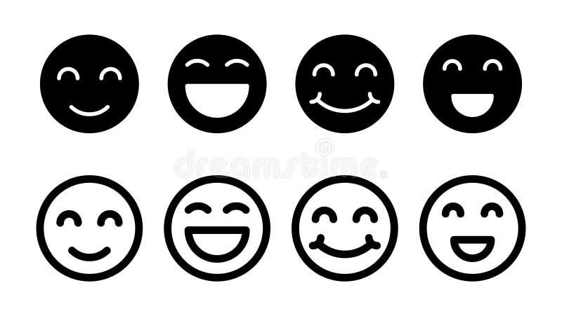 Smile Icon . Smile Emoticon Icon. Feedback Stock Vector - Illustration ...
