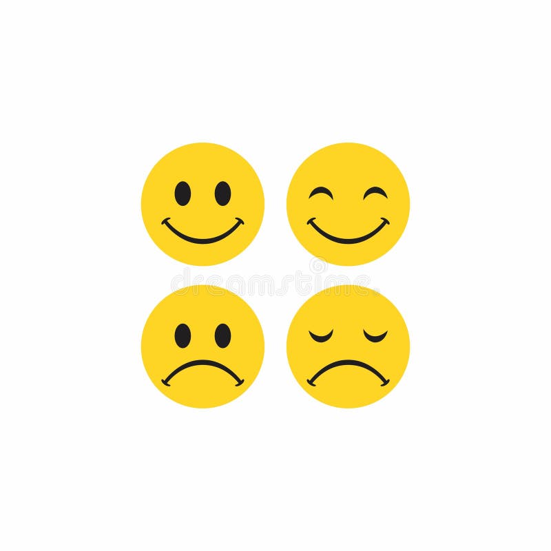 Smile Icon Set Vector. Emoji Set Vector Stock Vector - Illustration of ...