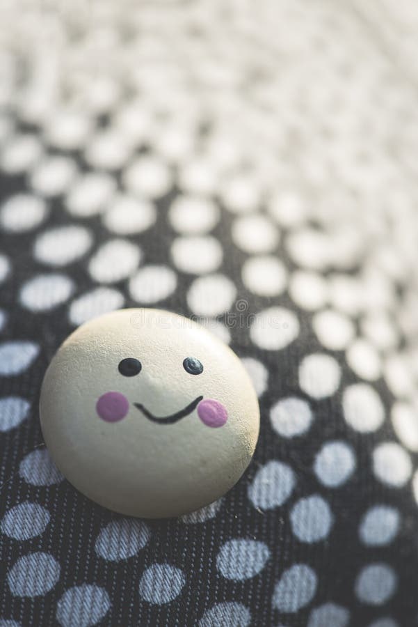 Smile Icon on Textile Surface with Points. Stock Image - Image of happy ...
