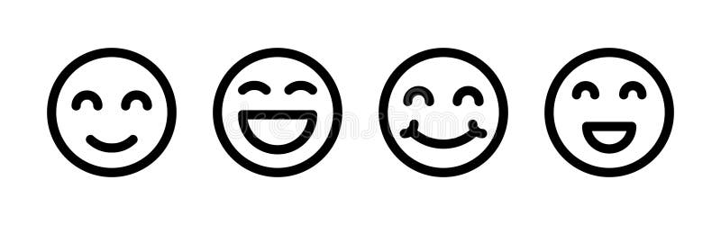 Smile Icon . Smile Emoticon Icon. Feedback Stock Vector - Illustration ...