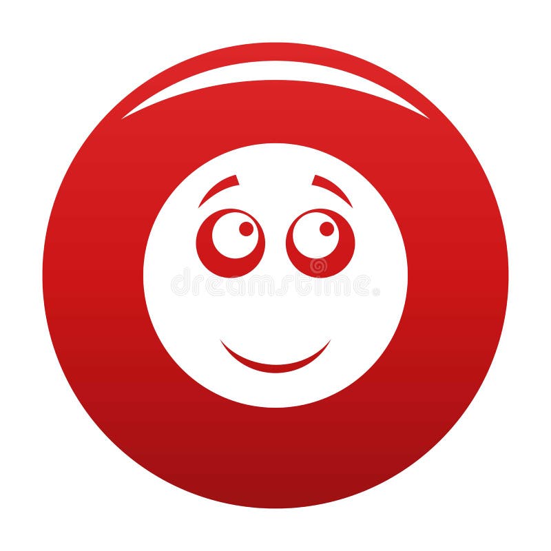 Smile icon vector red stock vector. Illustration of abstract - 141680926