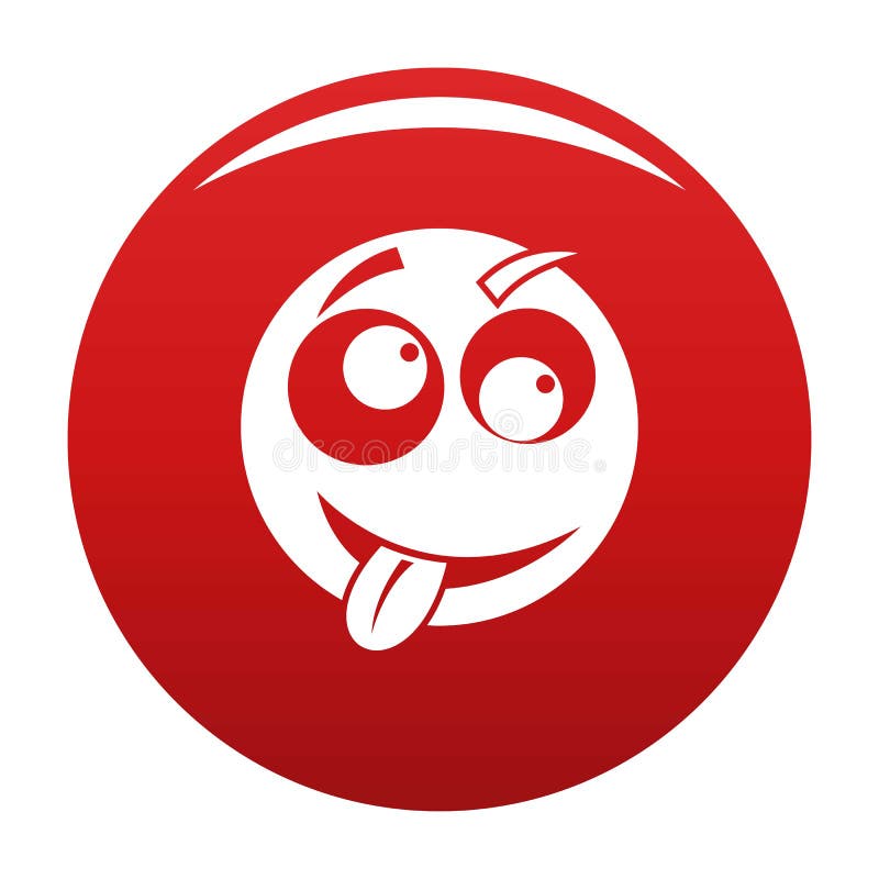 Smile icon vector red stock vector. Illustration of emoticon - 141681177